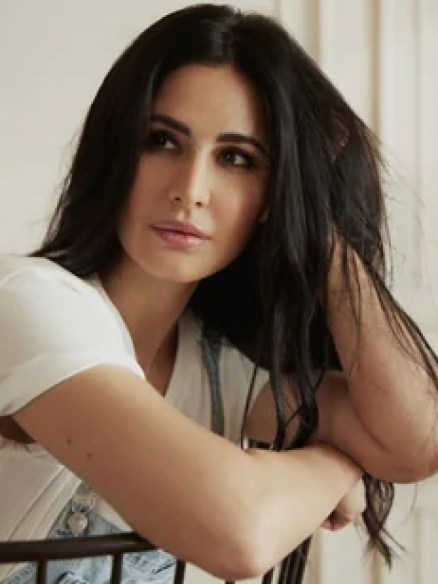Katrina Kaif gives girl vibes in white t-shirt and denim dungaree ...
