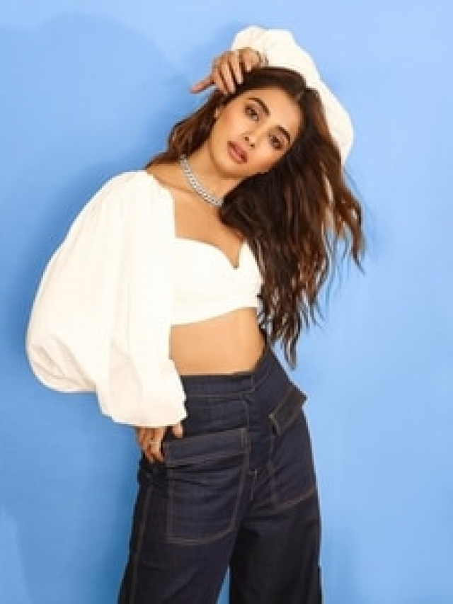 Pooja Hegde gives street fashion a touch of her own in white crop top ...