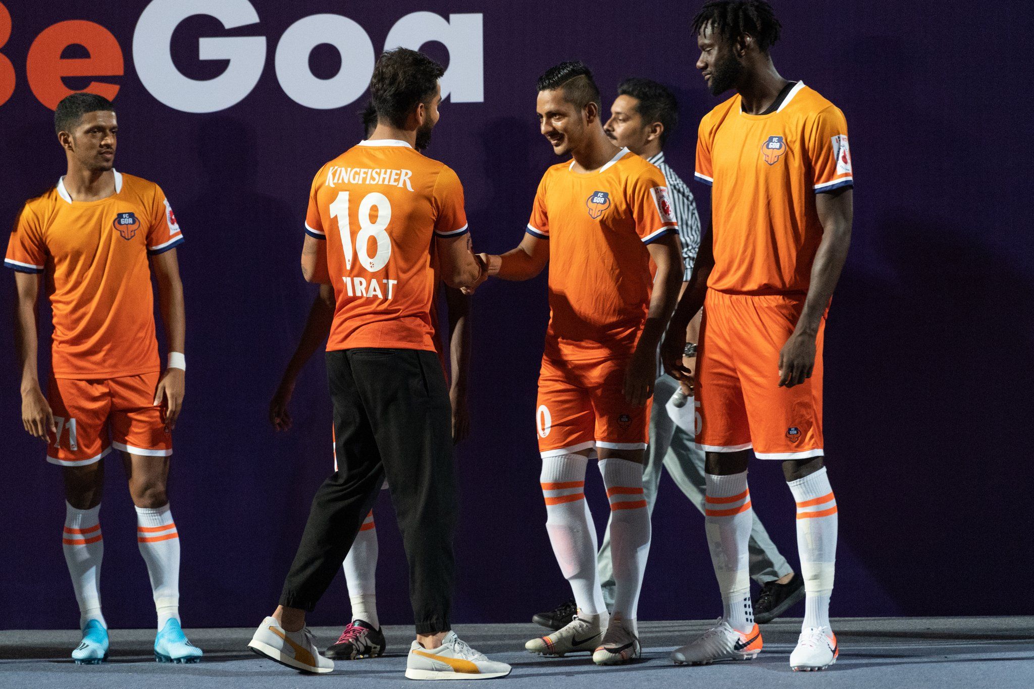 Captain Virat Kohli arrives in Goa for jersey launch of his football ...