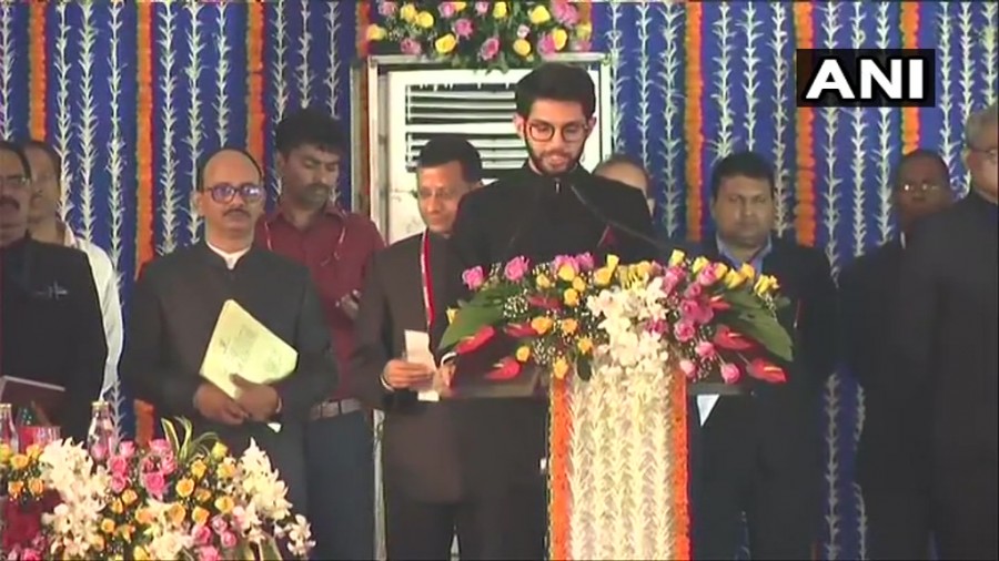 Aaditya Thackeray takes oath as Cabinet Minister in Maharashtra government