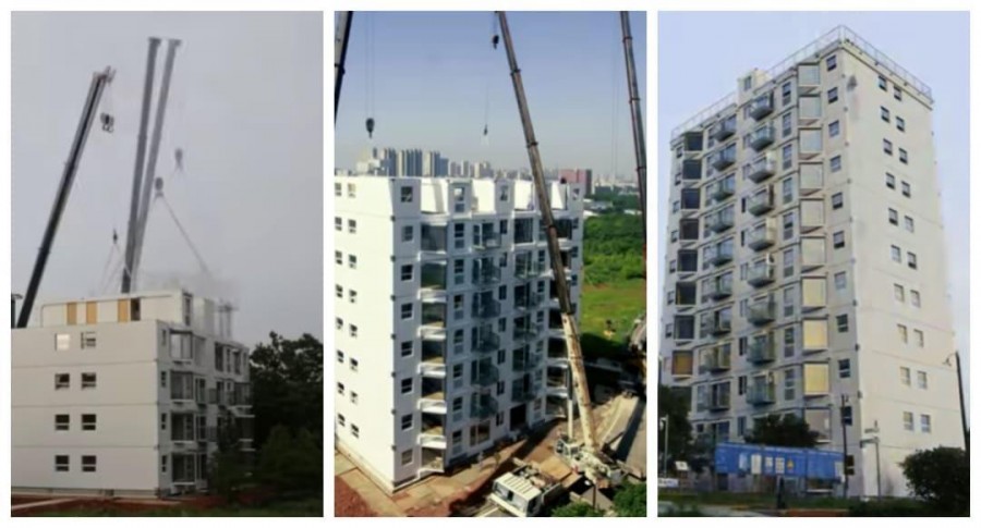 10-storey building made in 28 hrs 45 mins using pre-fabricated ...