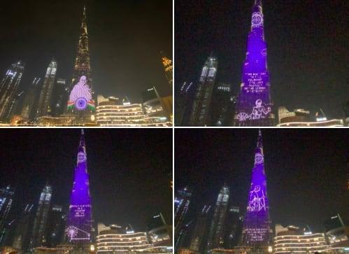 Dubai's Burj Khalifa lights up with Mahatma Gandhi's images on his ...