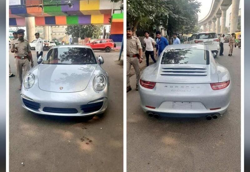 Porsche owner rides car without number plate and documents fined ₹9.8 lakh