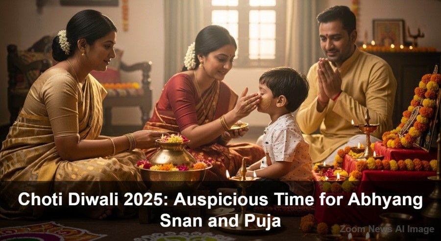 Choti Diwali 2025: Abhyang Snan, Puja Muhurat, and Lamp Lighting