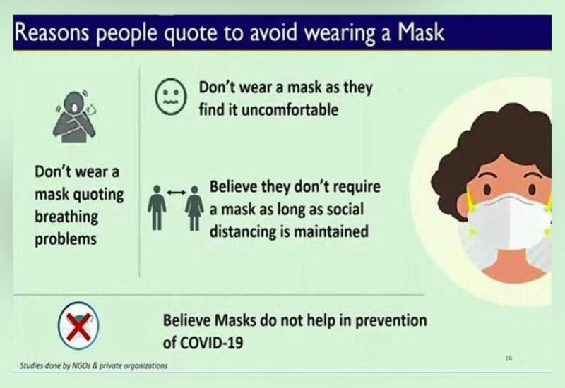 Govt lists 4 common reasons people give to not wear face masks amid ...