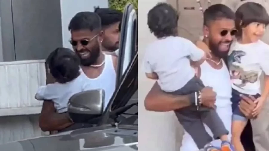 Pandya met his son for the first time after divorce