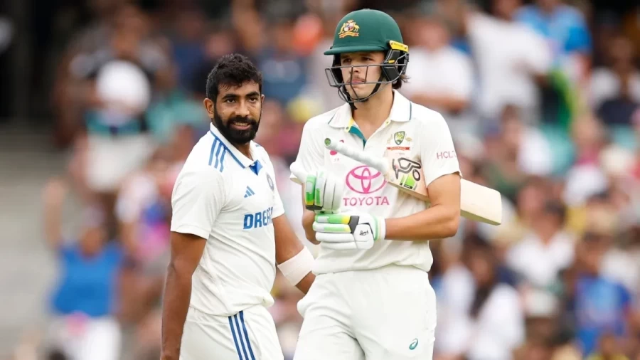 The debate between Sam Constas and Bumrah is in discussion