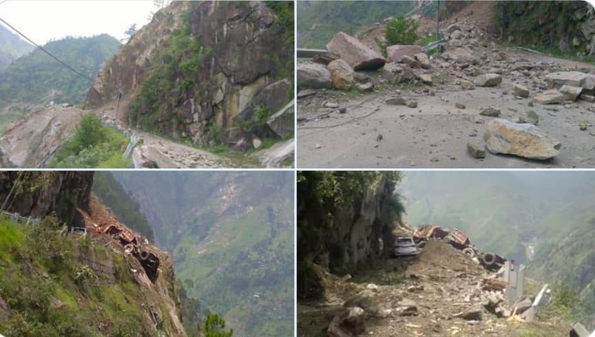 Landslide hits Himachal, 40 feared buried as some vehicles trapped under debris