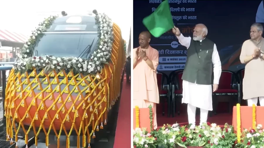 PM Modi Flags Off 4 New Vande Bharat Trains