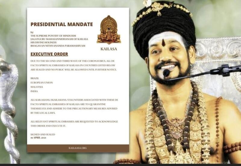 Nithyananda bans Indian travellers to his 'country' Kailasa; cites ...