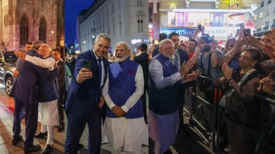 PM Modi Austria Visit: PM Modi received a warm welcome in Austria ...