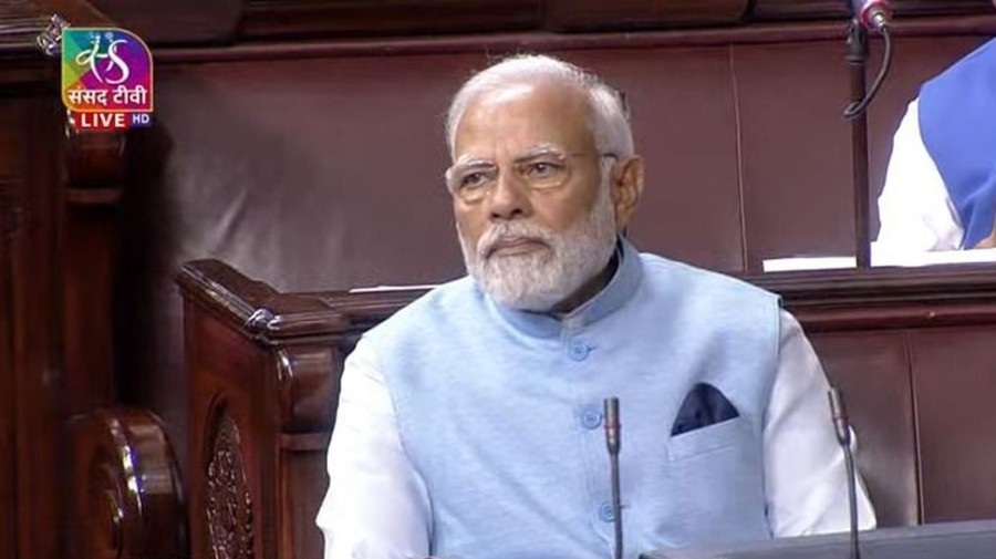 PM Narendra Modi seen in special blue jacket in Parliament has been ...
