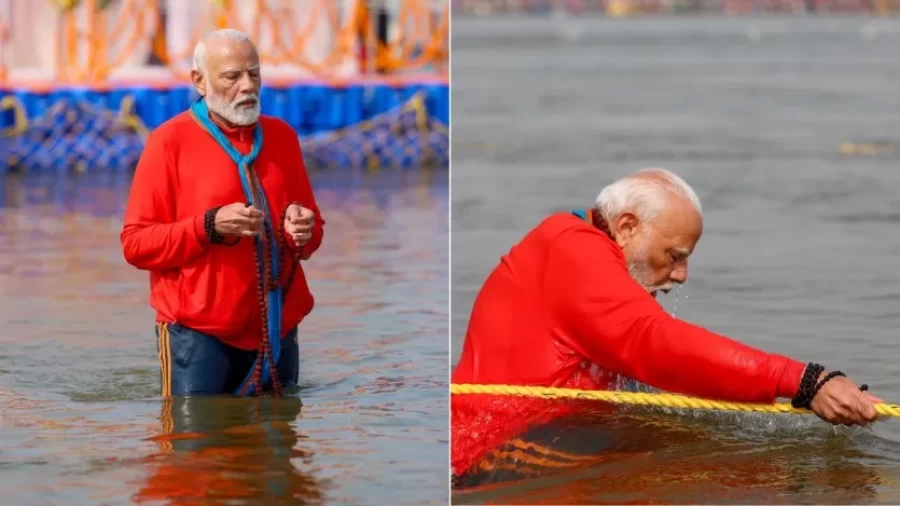 PM Modi's divine confluence bath in Maha Kumbh | Maha Kumbh