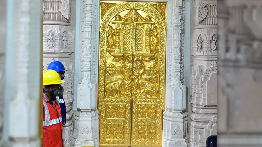 Ram Mandir Ayodhya: First 'Golden Gate' installed in the sanctum sanctorum of Ram temple, 13 ...
