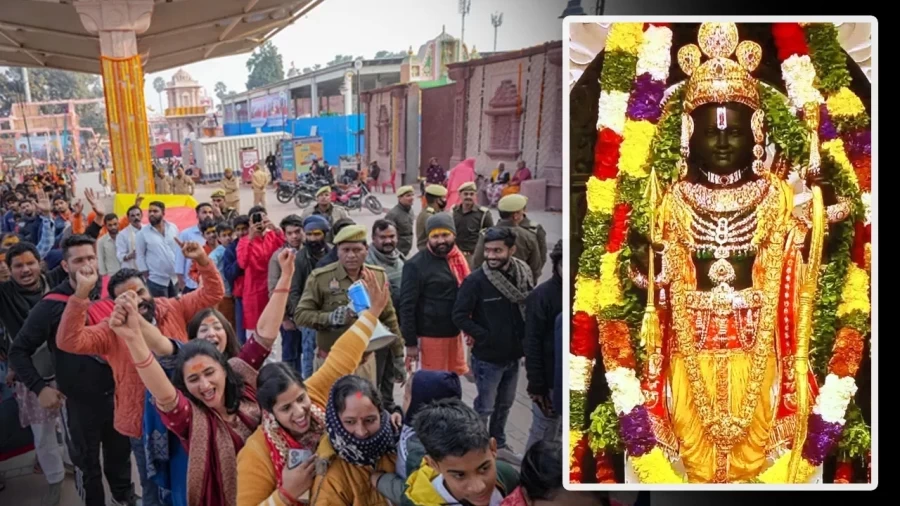 Ram Mandir: Crowd of Ram devotees came a record was made 5 lakh people ...