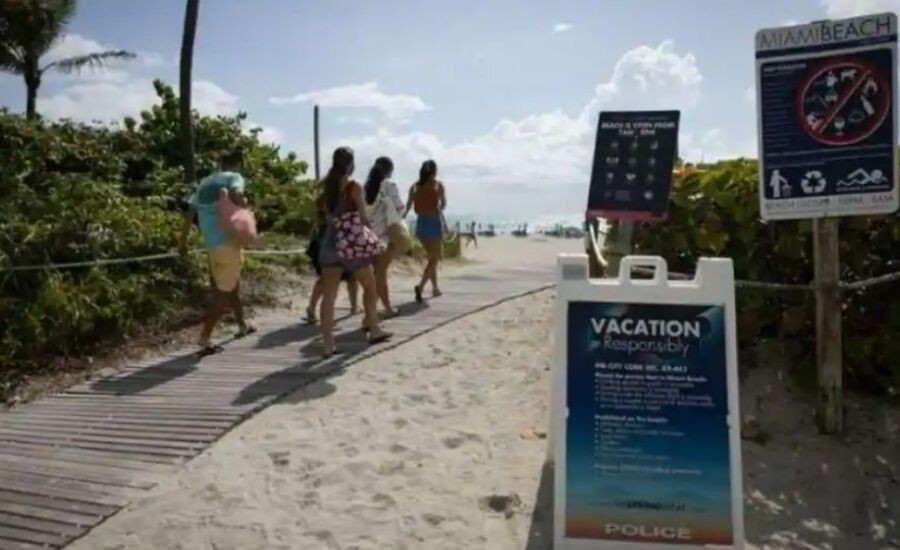 Vaccine tourists fly in from abroad for injections on US beach