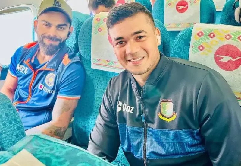 2nd Test Taskin Ahmad Get Seated Next To Virat Kohli Share Photo