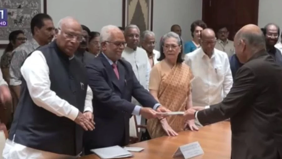 Nomination of opposition candidate B Sudarshan Reddy