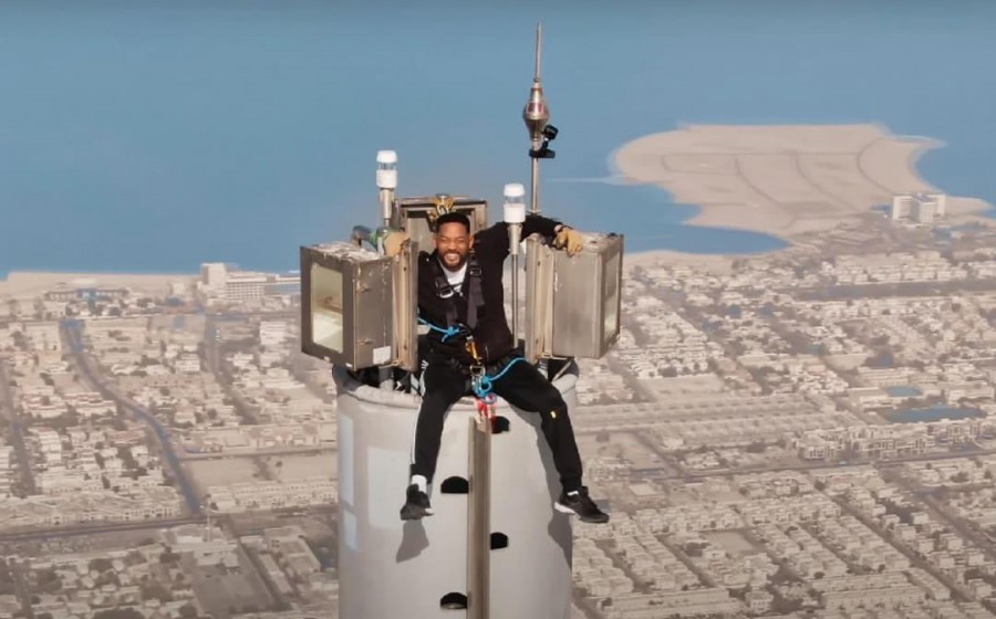 Will Smith climbs to the top of Burj Khalifa for fitness series, pic viral