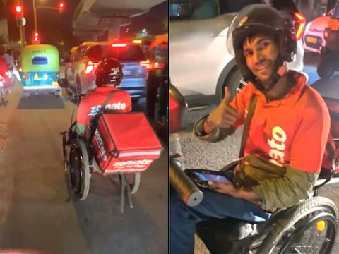 Specially abled zomato delivery boy goes viral with unique wheelchair